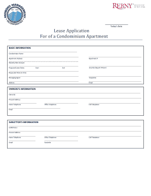 Fillable Online Lease Application Requirements THE GOTHAM CONDOMINIUM ...