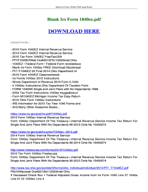 Fillable Online ebookread Blank Irs Form 1040ez FREE Download ...