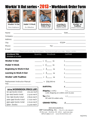 Fillable Online WIO 2013 order form Fax Email Print - pdfFiller