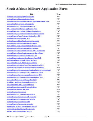 Fillable Online wrowolo qxzb South African Military Application Form. south african military ...