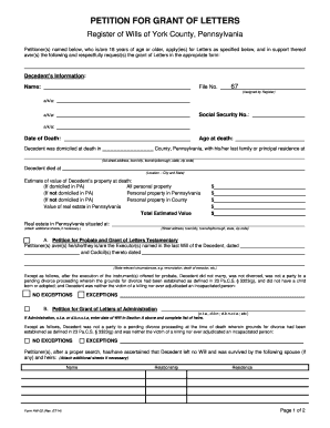 Fillable Online PETIT FOR PROBATE new aopc form-2014(website).doc Fax ...