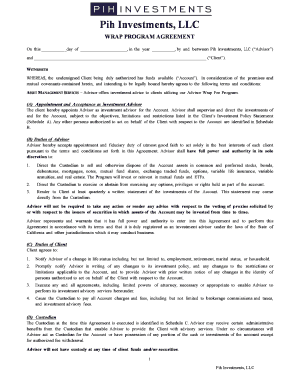 Fillable Online Wrap Fee Program Agreement.docx Fax Email Print - pdfFiller