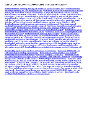 Fillable Online rco57 asinofbook MANUAL HANDLING TRAINING FORM. MANUAL ...