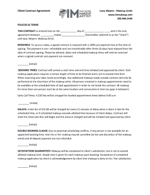 Fillable Online Client Contract Agreement Fax Email Print - pdfFiller