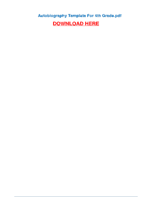 Fillable Online Autobiography Template For 4th Grade - Pdfsdocuments ...