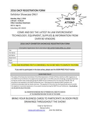 Fillable Online oacp FREE TO ATTEND - OACP Site Fax Email Print - pdfFiller