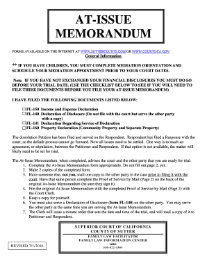 At Issue Memorandum Form - Fill Online, Printable, Fillable, Blank ...