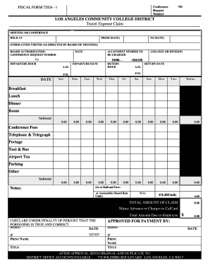 Fillable Online wlac FISCAL FORM 72024 - Home: West Los Angeles College ...