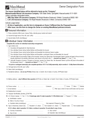 Fillable Online Owner Designation Form - Florida Fax Email Print ...