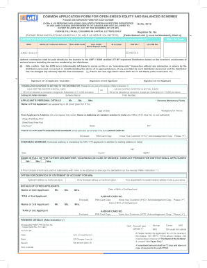 Fillable Online sanriya COMMON APPLICATION FORM FOR OPEN-ENDED EQUITY AND BALANCED ... Fax Email ...