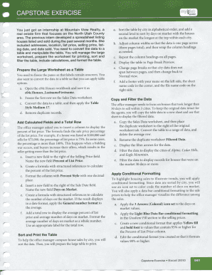 Fillable Online CAPSTONE EXERCISE Fax Email Print - pdfFiller