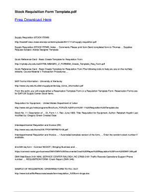 Fillable Online Stock Requisition Form Template - pdfsdocuments2.com ...