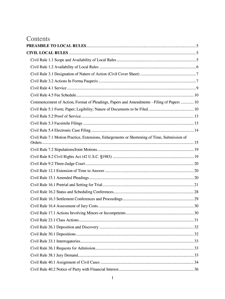 Fillable Online casd uscourts PREAMBLE TO LOCAL RULES Fax Email Print ...