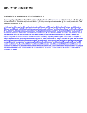 Fillable Online 168 235 91 application form 2015 wsu. application form ...