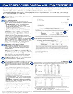Fillable Online HOW TO READ YOUR ESCROW ANALYSIS STATEMENT Fax Email Print - pdfFiller