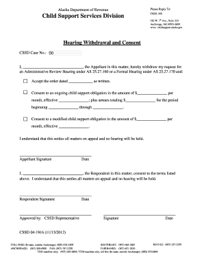 Fillable Online childsupport alaska CSSD Letterhead template Fax Email ...