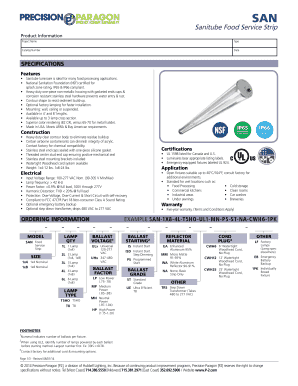 Fillable Online SAN Fluorescent Sanitube Food Service Strip Fax Email Print - pdfFiller