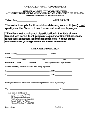 Fillable Online extension iastate 4-H PROGRAM WEST POTTAWATTAMIE COUNTY ...