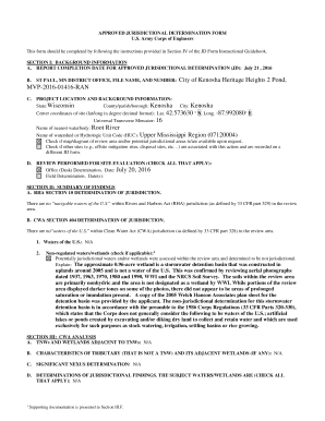 Fillable Online mvp usace army APPROVED JURISDICTIONAL DETERMINATION FORM U.S. Army Corps ...