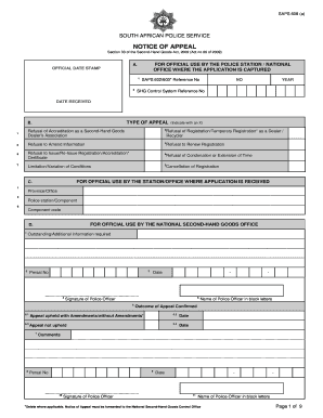 Fillable Online saps gov SAPS 608 (a) - saps gov Fax Email Print ...
