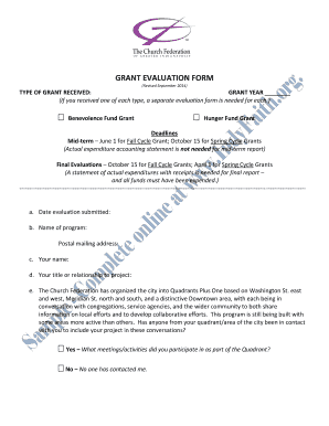 Fillable Online GRANT EVALUATION FORM - Razor Planet Fax Email Print ...