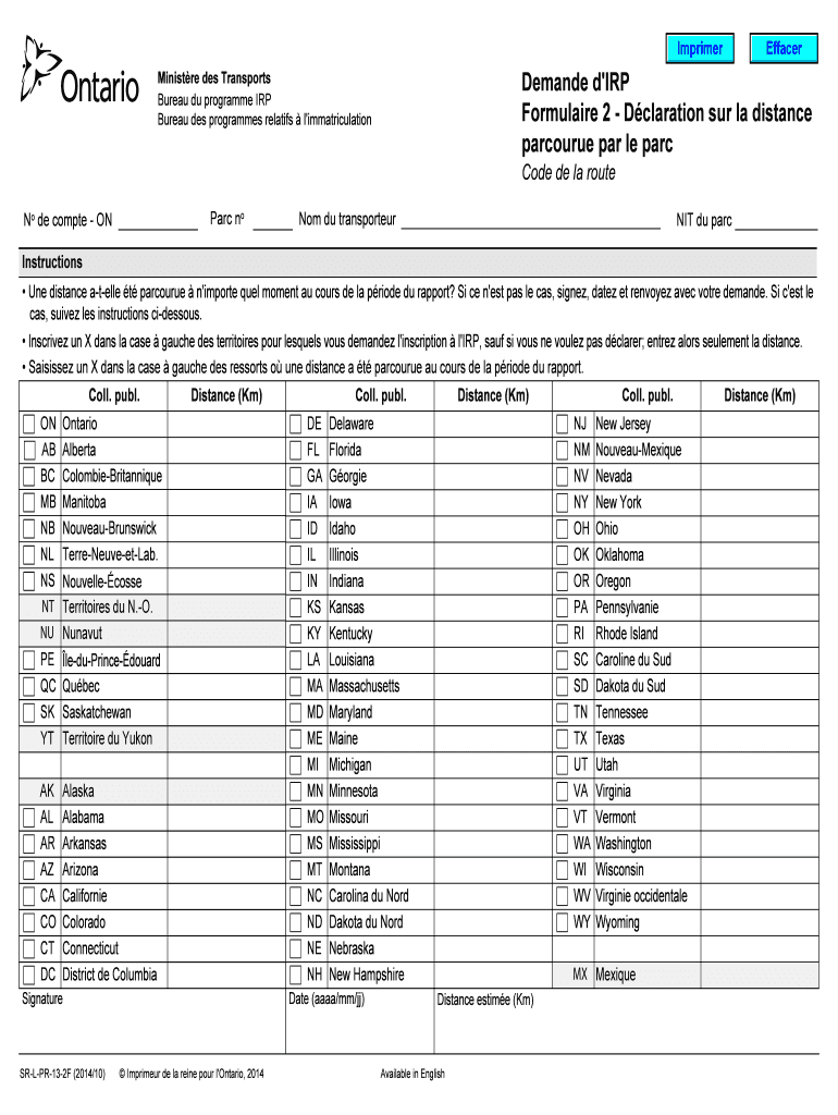 Fillable Online forms ssb gov on Demande d'IRP Formulaire 2 - D ...