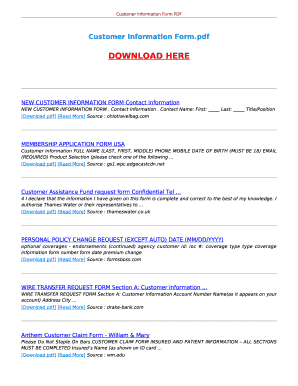 Fillable Online avlib CUSTOMER INFORMATION FORM. CUSTOMER INFORMATION ...