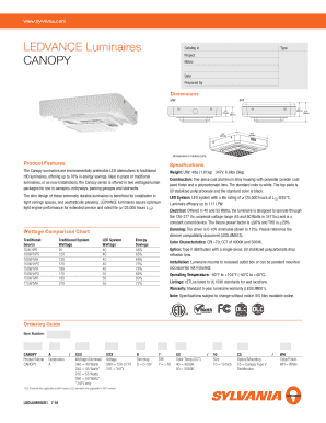 Fillable Online LEDVANCE Luminaires CANOPY - assets.sylvania.com Fax ...