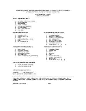 Fillable Online images pcmac FIXED ASSET INPUT SHEET PERSONAL PROPERTY ...