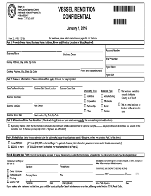 Fillable Online hcad VESSEL RENDITION - hcad Fax Email Print - pdfFiller