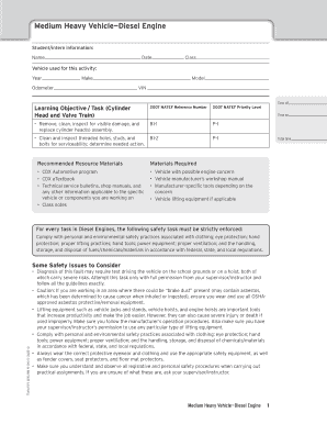 Fillable Online Medium Heavy Vehicle Diesel Engine Fax Email Print ...