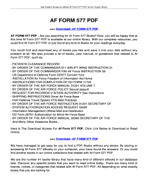 Fillable Online biketex AF FORM 577. AF FORM 577 - biketex Fax Email ...