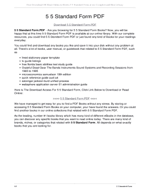 Fillable Online 5 5 Standard Form PDF. 5 5 standard form PDF Fax Email Print - pdfFiller
