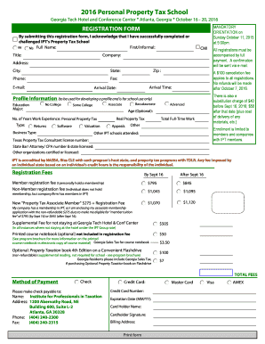 Fillable Online ipt 2016 Personal Property Tax School - ipt.org Fax ...