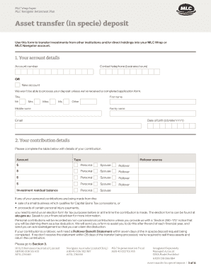 Fillable Online mlc com Asset transfer (in specie) deposit - MLC Fax ...
