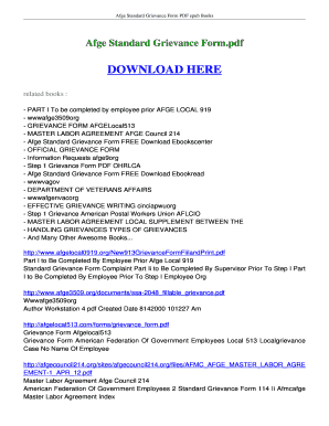 Fillable Online ebookread Afge Standard Grievance Form FREE Download ...