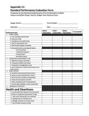 Standard Evaluation Form - Fill Online, Printable, Fillable, Blank ...