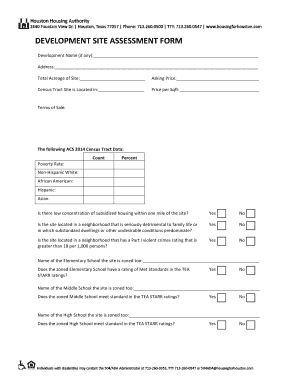 Fillable Online DEVELOPMENT SITE ASSESSMENT FORM Fax Email Print ...