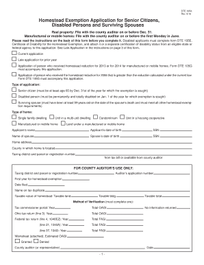 Fillable Online Homestead Exemption Application for Senior Citizens ... Fax Email Print - pdfFiller