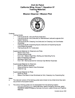 Fillable Online Civil Air Patrol California Wing, Group 7, Squadron 57 ...