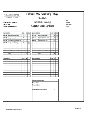 Fillable Online cscc Carpentry Module Certificate - cscc Fax Email ...