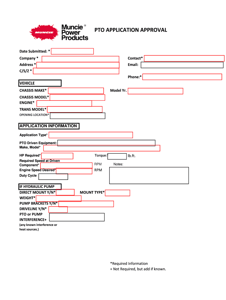 Fillable Online PTO APPLICATION APPROVAL - Live Drive 4x4 Plus Fax ...