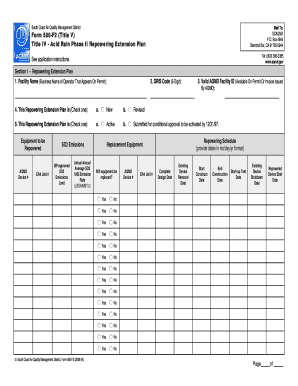 Fillable Online aqmd South Coast Air Quality Management District Form ...