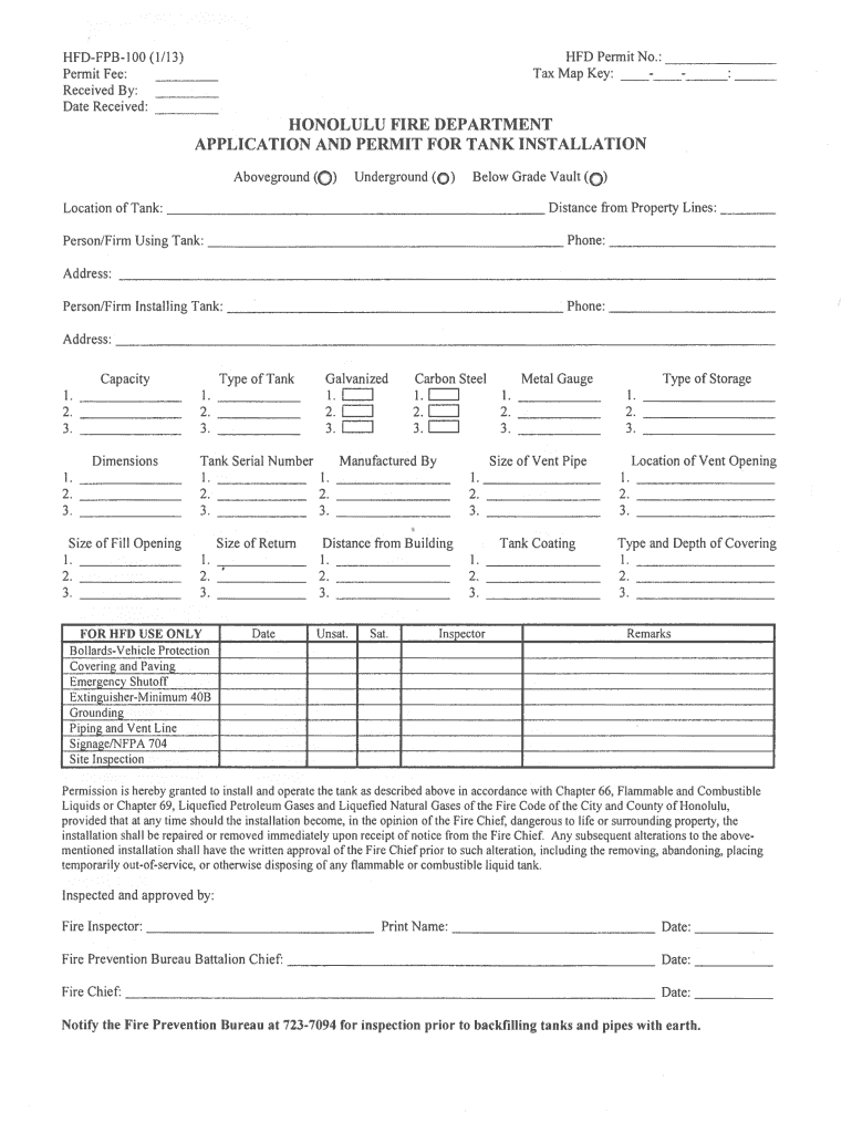 Fillable Online honolulu Permit Fee: Fax Email Print - pdfFiller