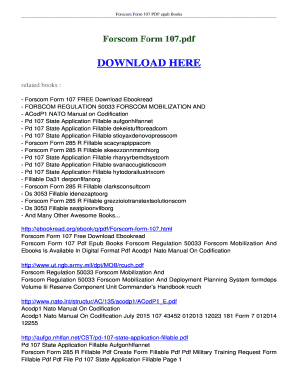 Forscom Form 107 - Fill Online, Printable, Fillable, Blank | pdfFiller