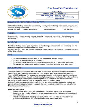 Pcc Uniform - Fill Online, Printable, Fillable, Blank | pdfFiller