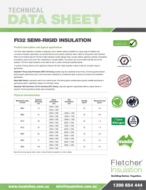 Fillable Online Technical Data Sheet FI32 Semi-Rigid Insulation.pdf Fax ...