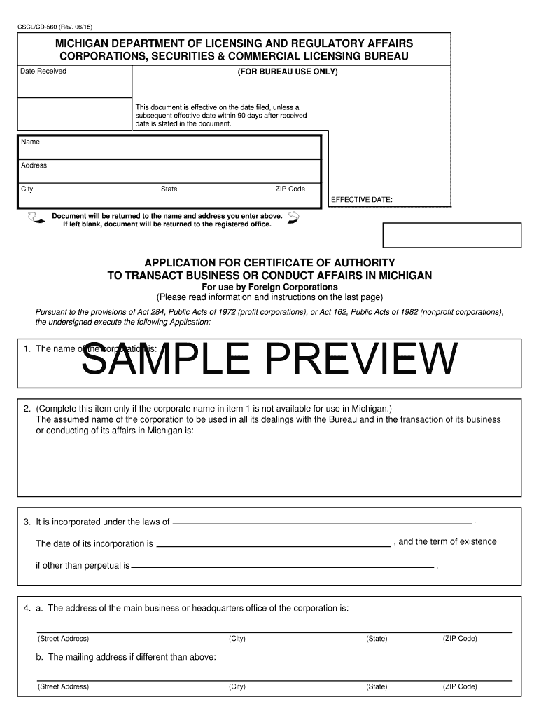 Fillable Online 6 5 MICHIGAN DEPARTMENT OF LICENSING AND REGULATORY ...