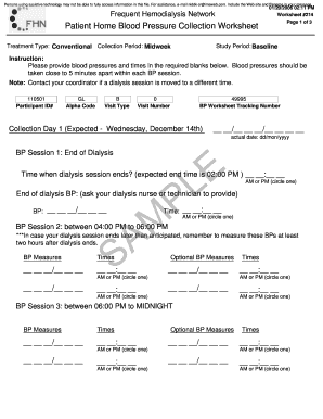 Fillable Online niddkrepository Frequent Hemodialysis Network Worksheet ...