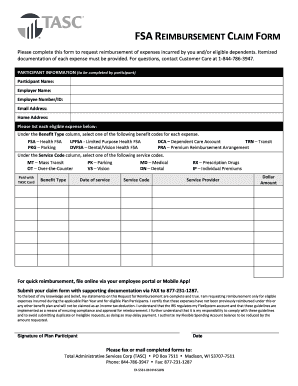 Fillable Online wicourts FSA Reimbursement claim form - Wisconsin Court ...